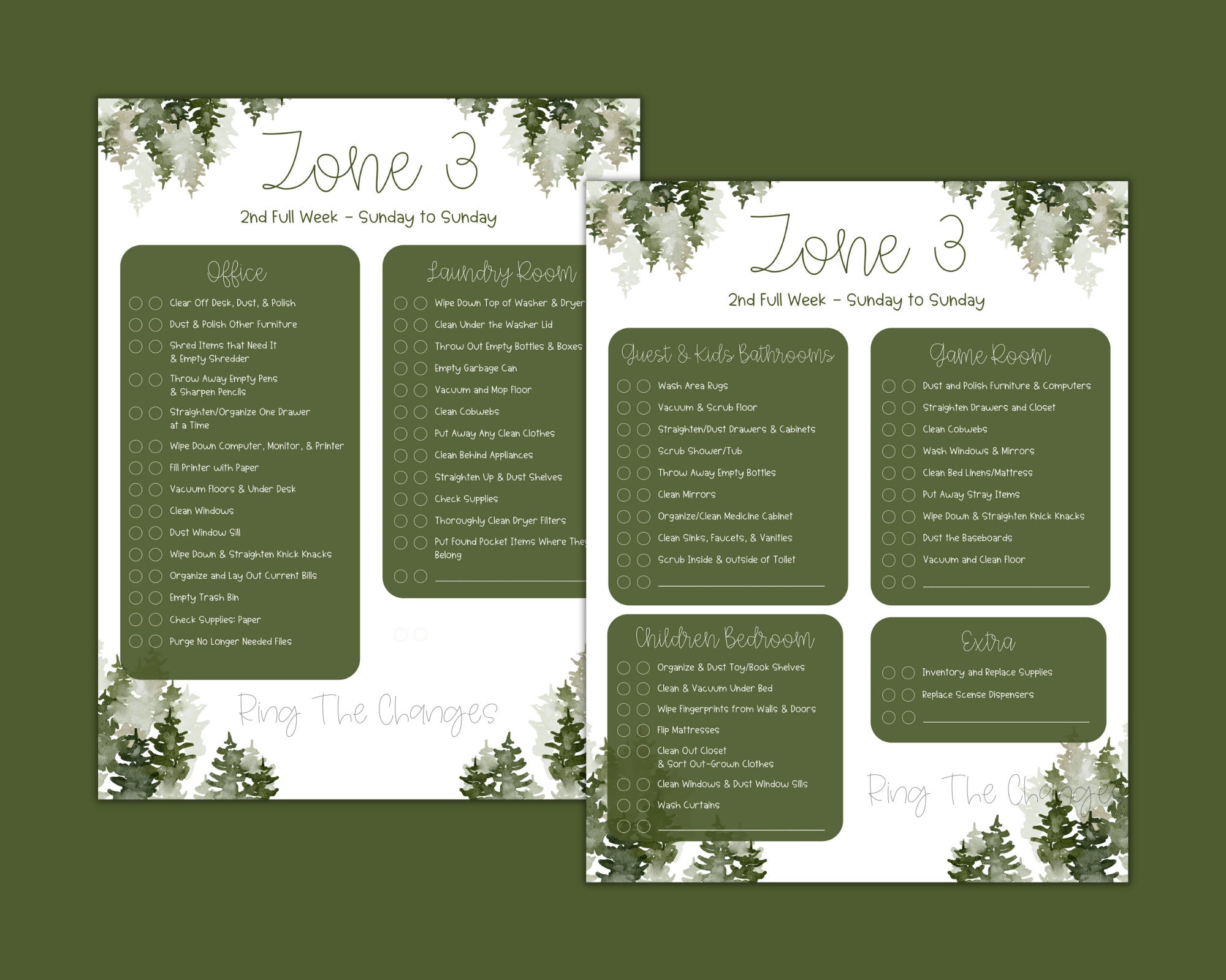 Printable Cleaning Checklist, Fly Lady Control Journal, Zone Journal ...