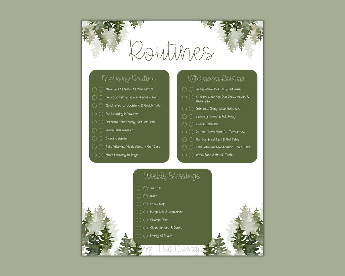 Printable Cleaning Checklist, Fly Lady Control Journal, Zone Journal ...