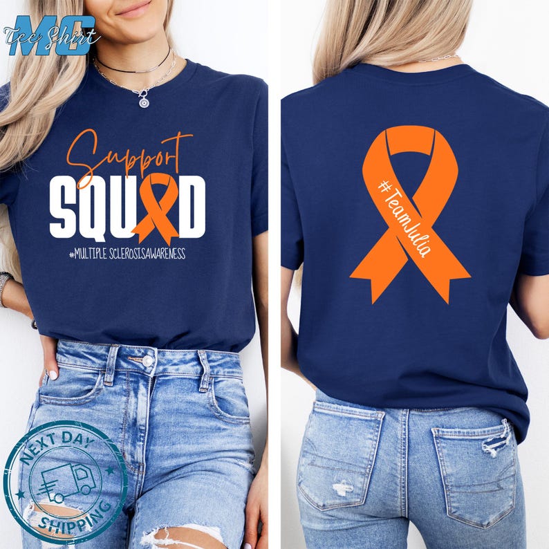 Custom Multiple Sclerosis Awareness Shirt | Support Squad T-shirt - Etsy
