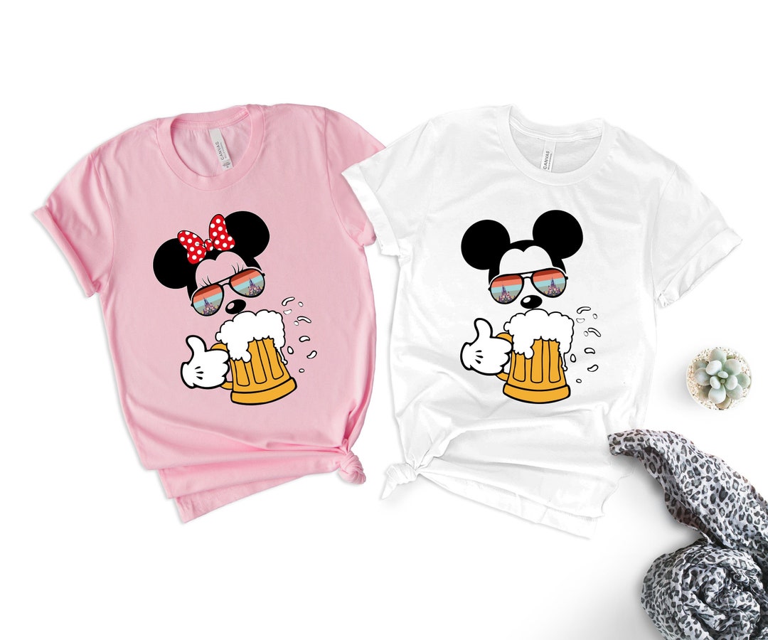 Mickey and Minnie Beer T-shirt: Drinking Around the World Tee - Etsy