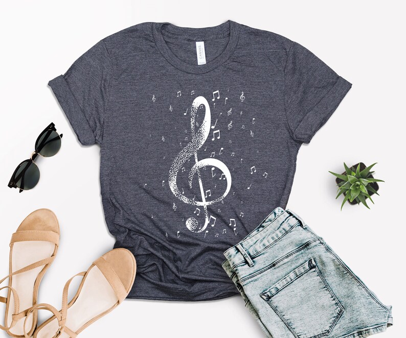 Music Notes Tee: Musician Gift, Piano Shirt - Etsy