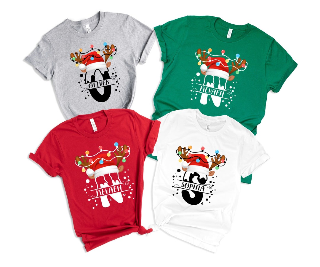 Custom Name Christmas Shirts, Personalized Family Christmas Shirts ...