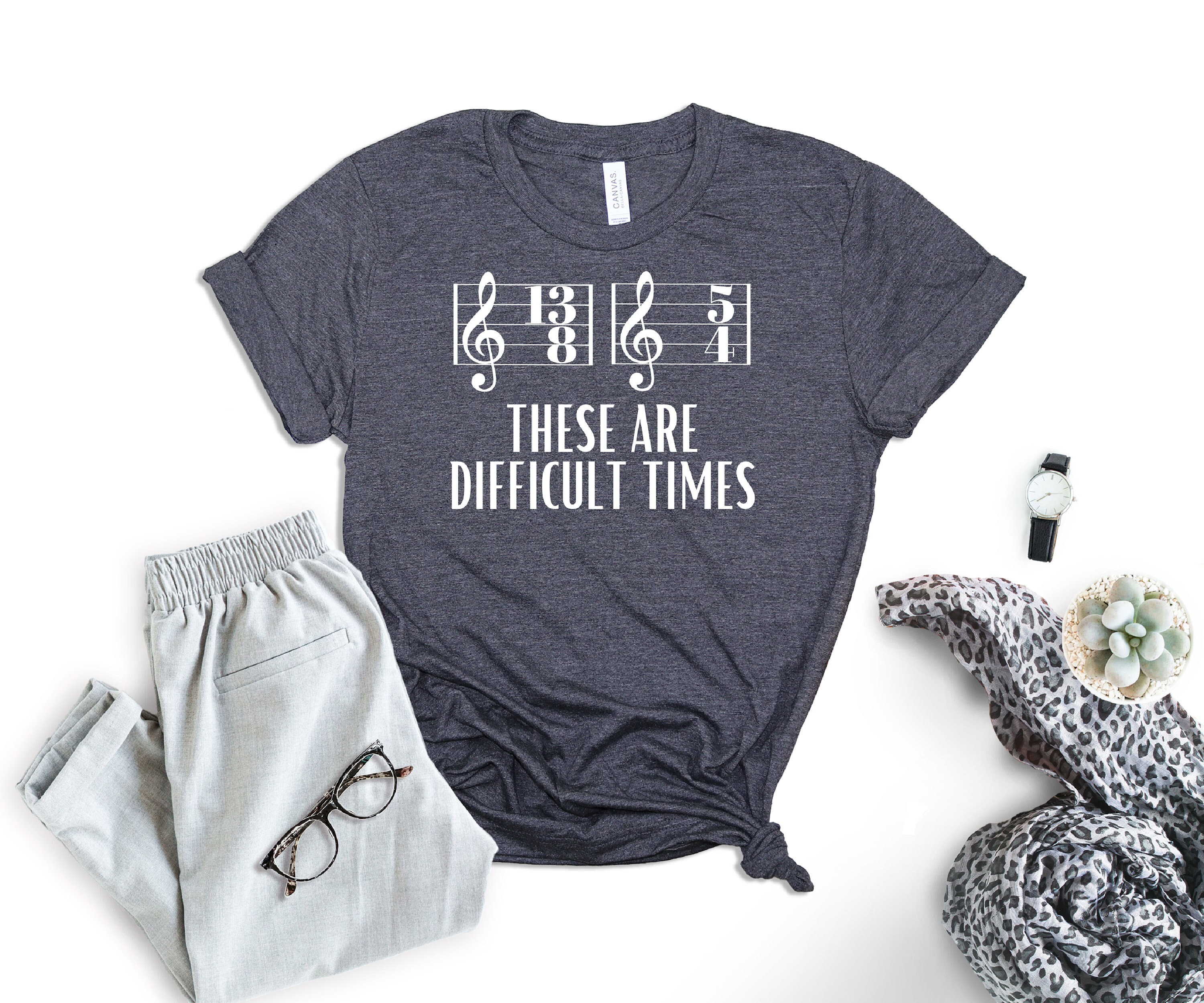 Difficult Times Music Notes T-shirt: Musician Gift - Etsy