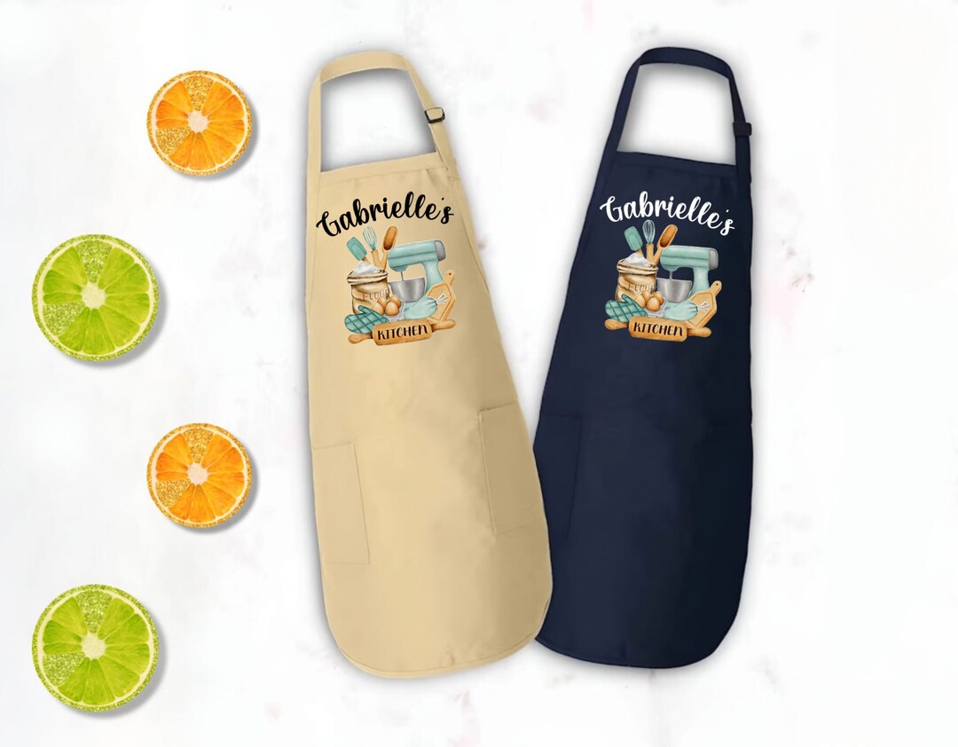 Custom Baking Apron, Personalized Bakery Linen Apron With Pockets ...