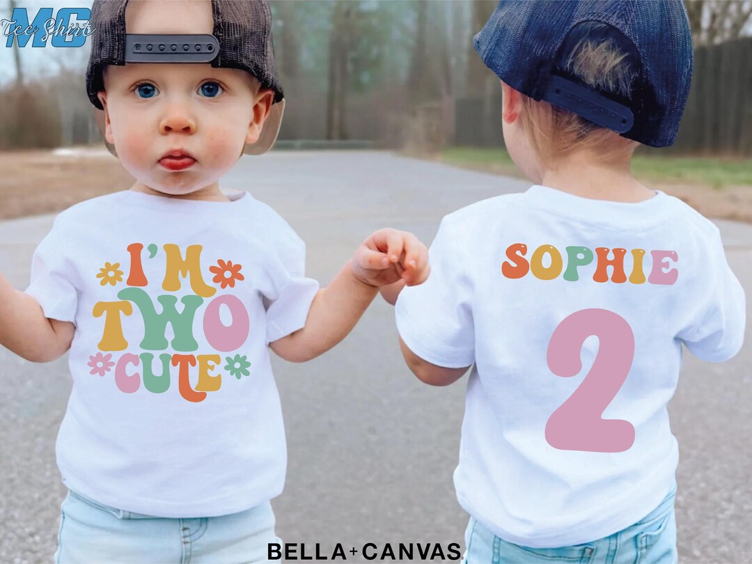 Two Cute 2nd Birthday Shirt – Toddler Birthday Outfit, Second Birthday ...