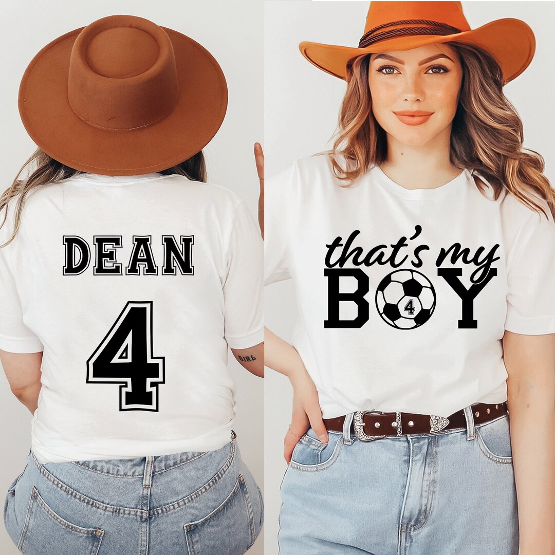 That's My Boy Soccer Shirt, Custom Name and Number Two Side Soccer ...