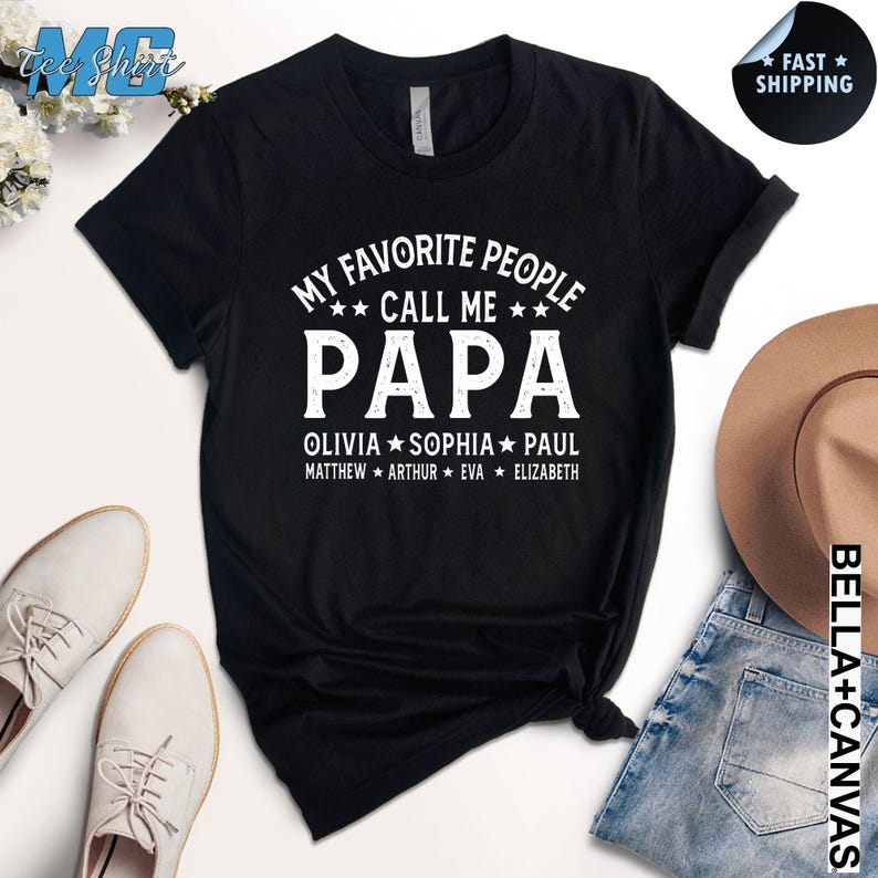 Personalized “my Favorite People Call Me Papa” Shirt, Father’s Day ...