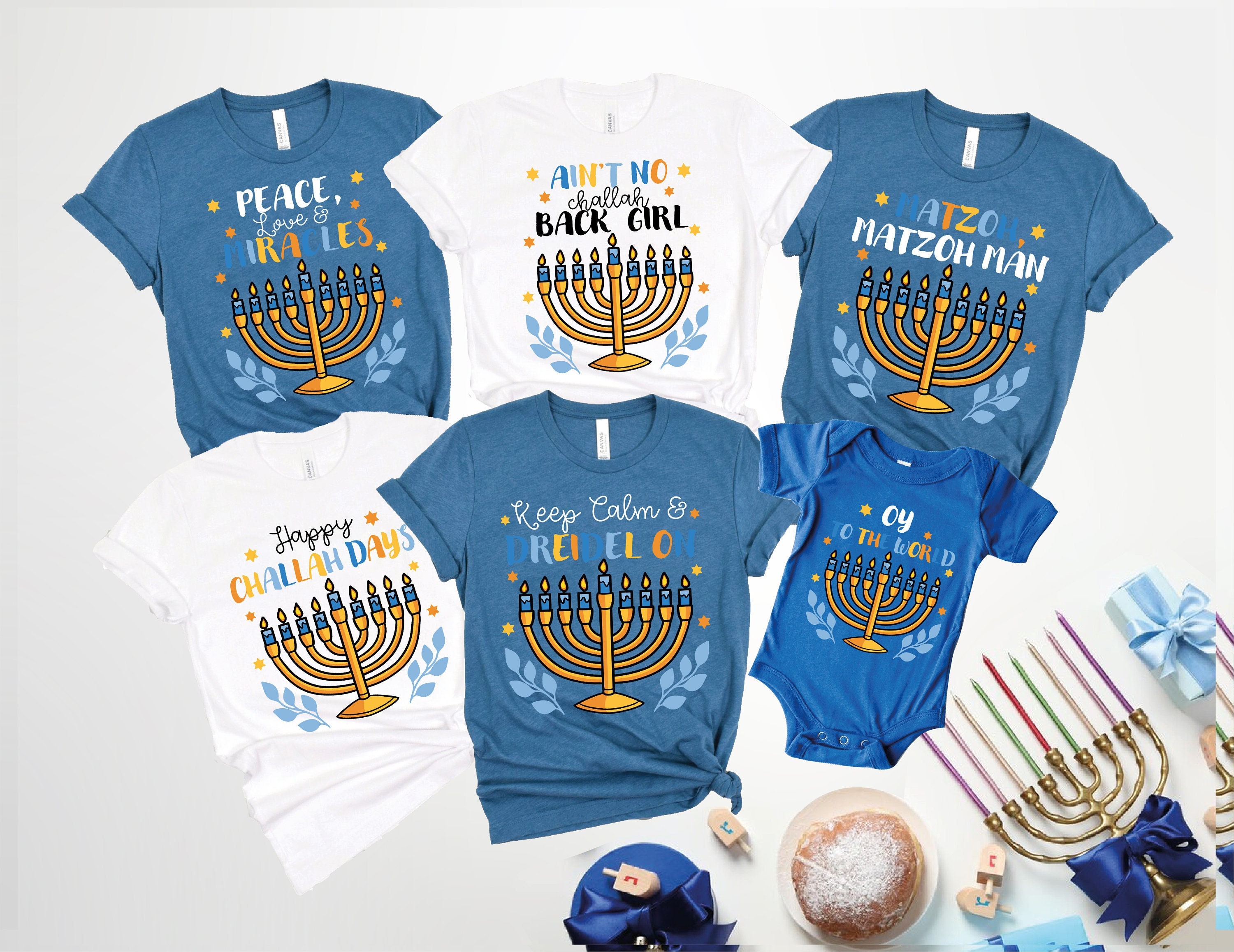Personalized Hanukkah Matching Shirts, Funny Jewish Family Tees - Etsy