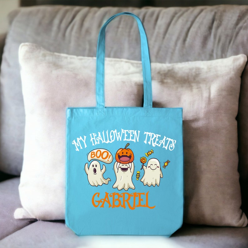 Personalized Halloween Treat Tote Bag, Groovy Teacher Canvas Bag - Etsy