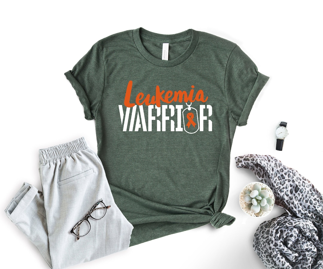 Leukemia Warrior Shirt, Leukemia Cancer Ribbon Shirt, Leukemia ...