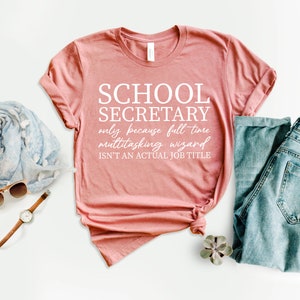 School Secretary T-shirt, Multitasking Wizard Staff Gift - Etsy