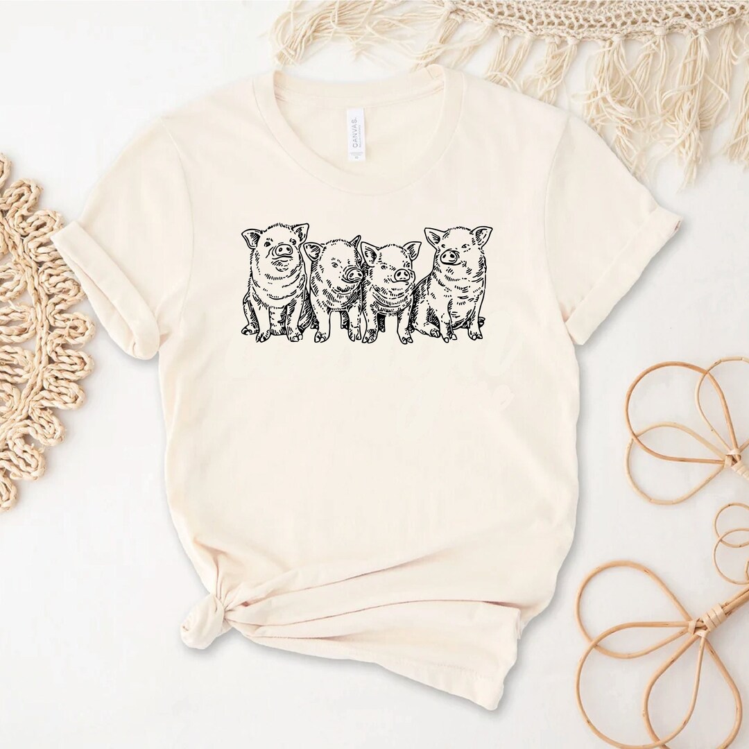 Cute Pigs Shirt, Farm Animals Shirt, Pig Shirt, Cute Farm Gift for Mom ...