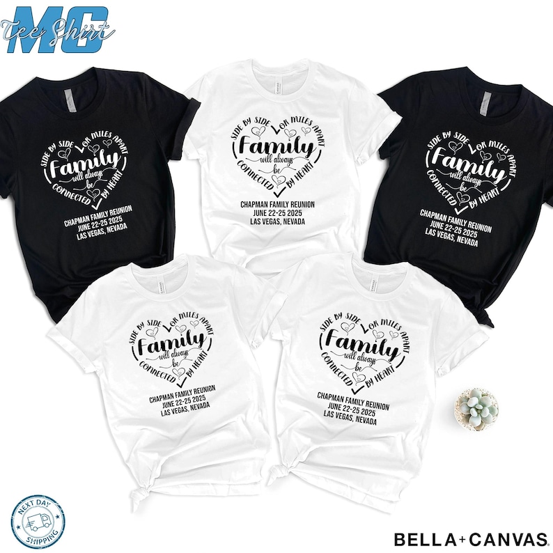 Personalized Family Reunion T-shirt: Connected by Heart - Etsy