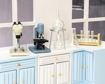 Dollhouse Miniature Laboratory Test Tubes in a Wood Rack for - Etsy