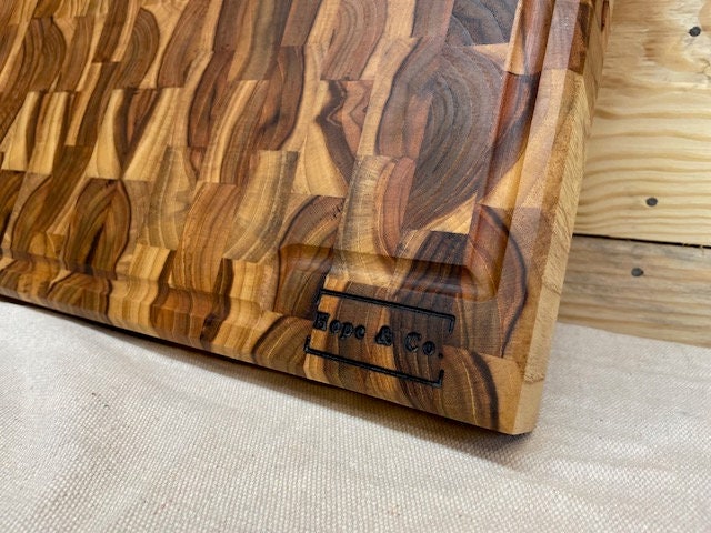 Teak End Grain Butcher Block Handcrafted - Etsy