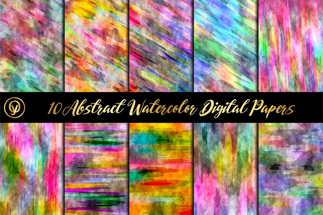 Abstract Watercolor Background Digital Papers 1digital - Etsy