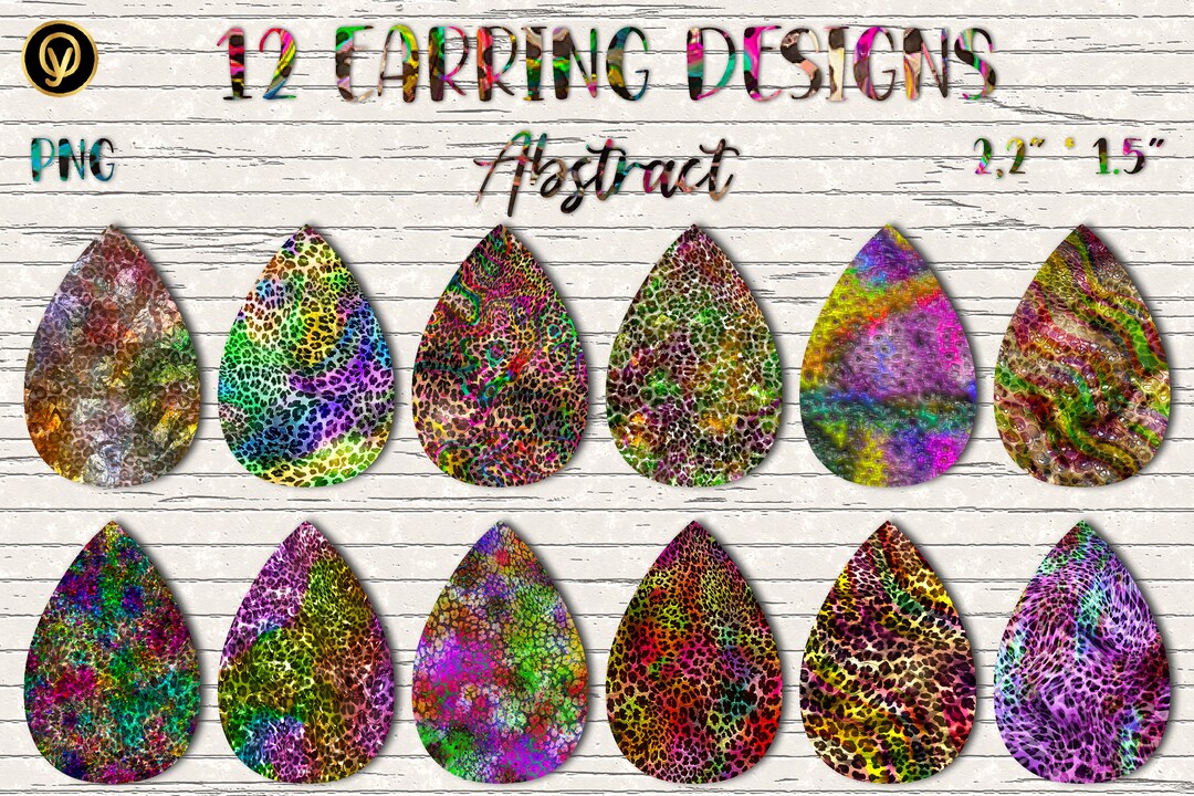 Leopard Texture Earring Bundle 2,animal Skin Texture Earring,leopard ...