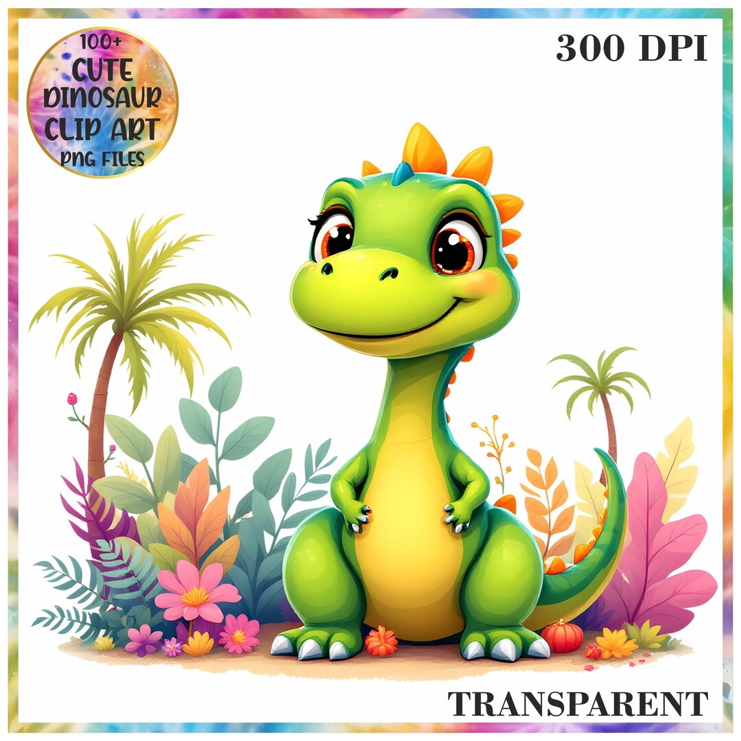 100+ Cute Dinosaur Clipart PNG | Adorable Dino Illustrations ...