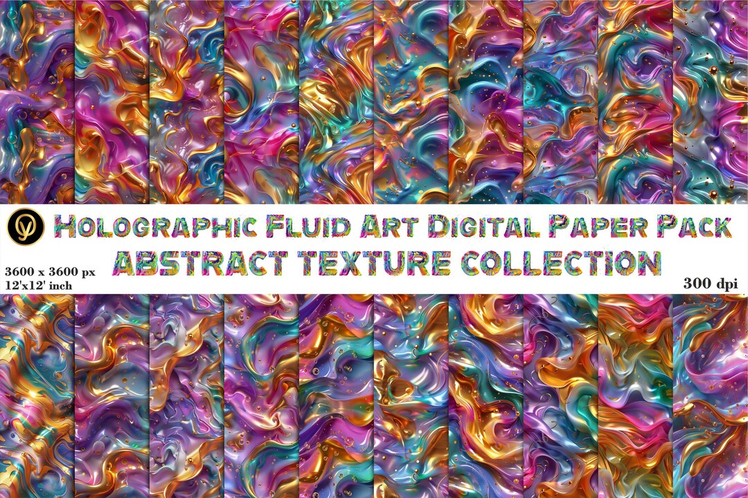 Iridescent Liquid Gold Digital Paper: Seamless Glam Texture (digital ...