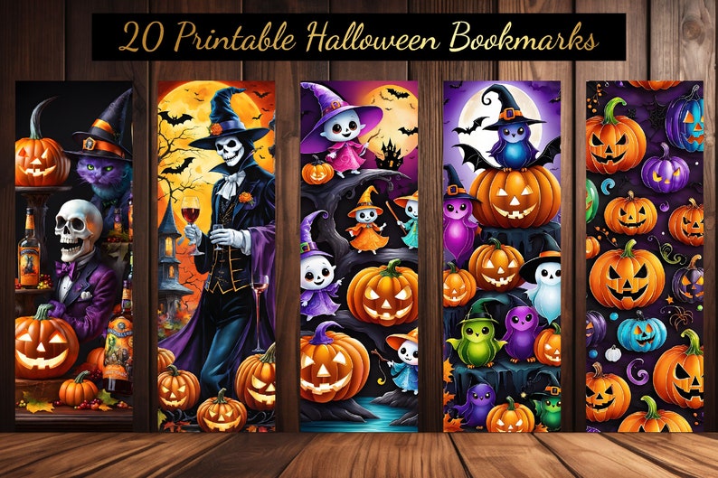 Halloween Witch Bookmarks: Horror Character Sublimation PNG (digital ...