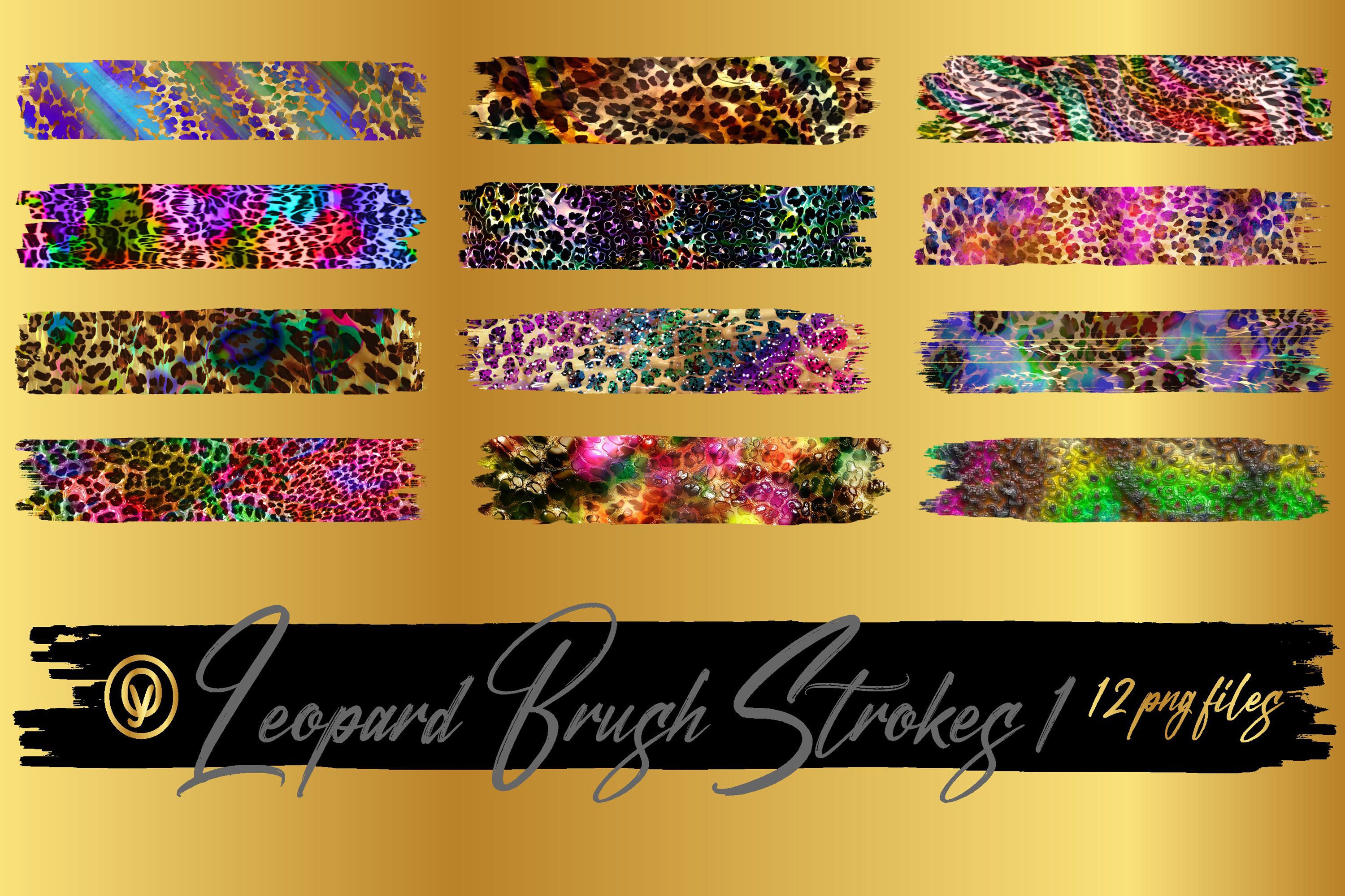 Leopard Paint Brush Stroke Mini Bundle 1. Sublimination - Etsy