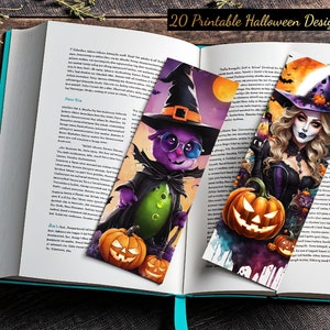 Halloween Witch Bookmarks: Horror Character Sublimation PNG (digital ...
