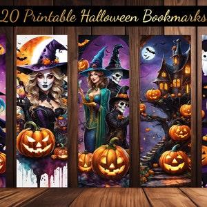 Halloween Witch Bookmarks: Horror Character Sublimation PNG (digital ...