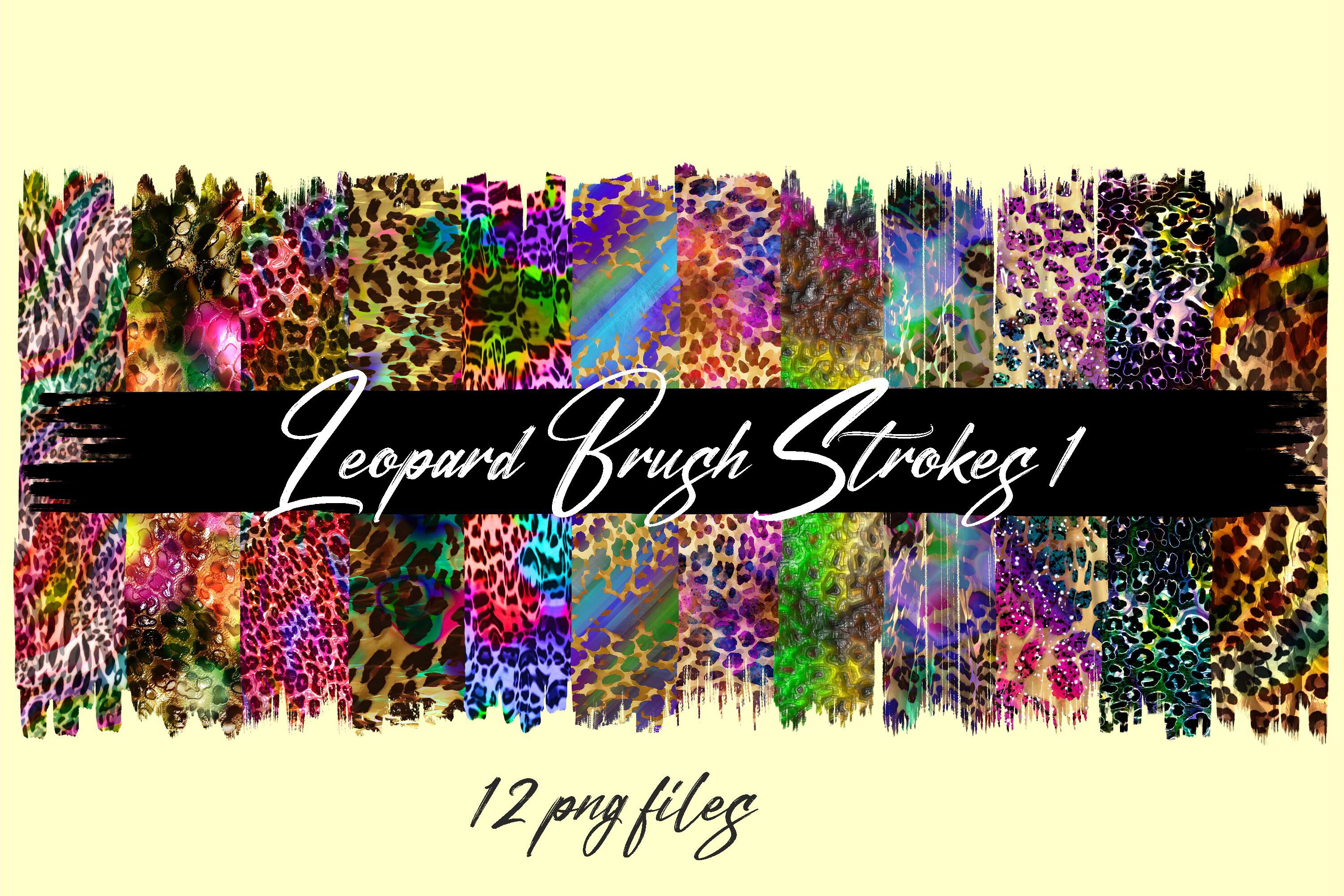 Leopard Paint Brush Stroke Mini Bundle 1. Sublimination - Etsy
