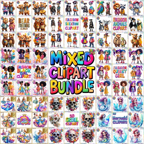 Mixed Girl Cartoon - Etsy