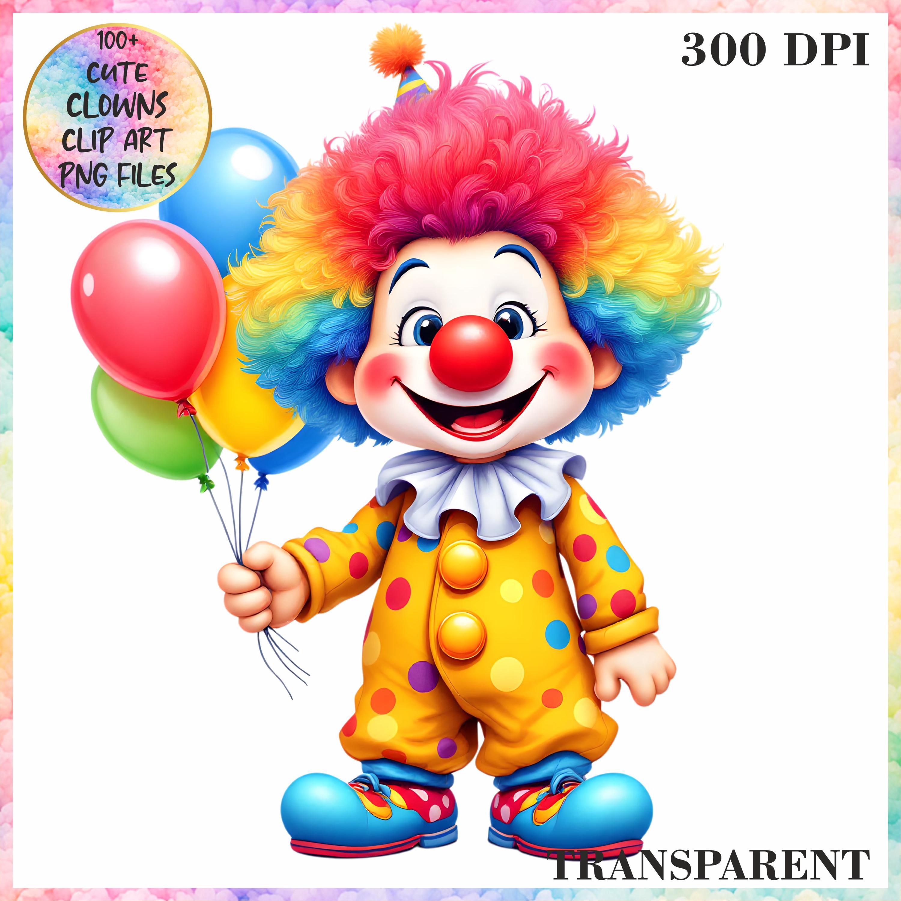 Cute Clown Clipart Bundle, Funny Circus PNG (digital Download) - Etsy