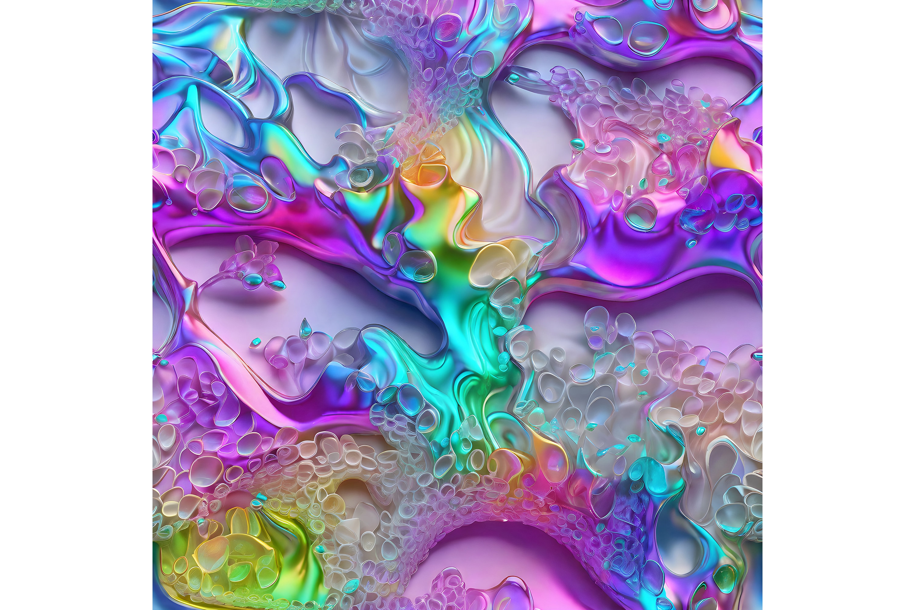 Neon Colors Abstract Bubbles and Waves Tumbler Png Wrap , Vibrant ...