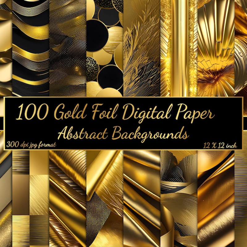 Gold Foil Digital - Etsy