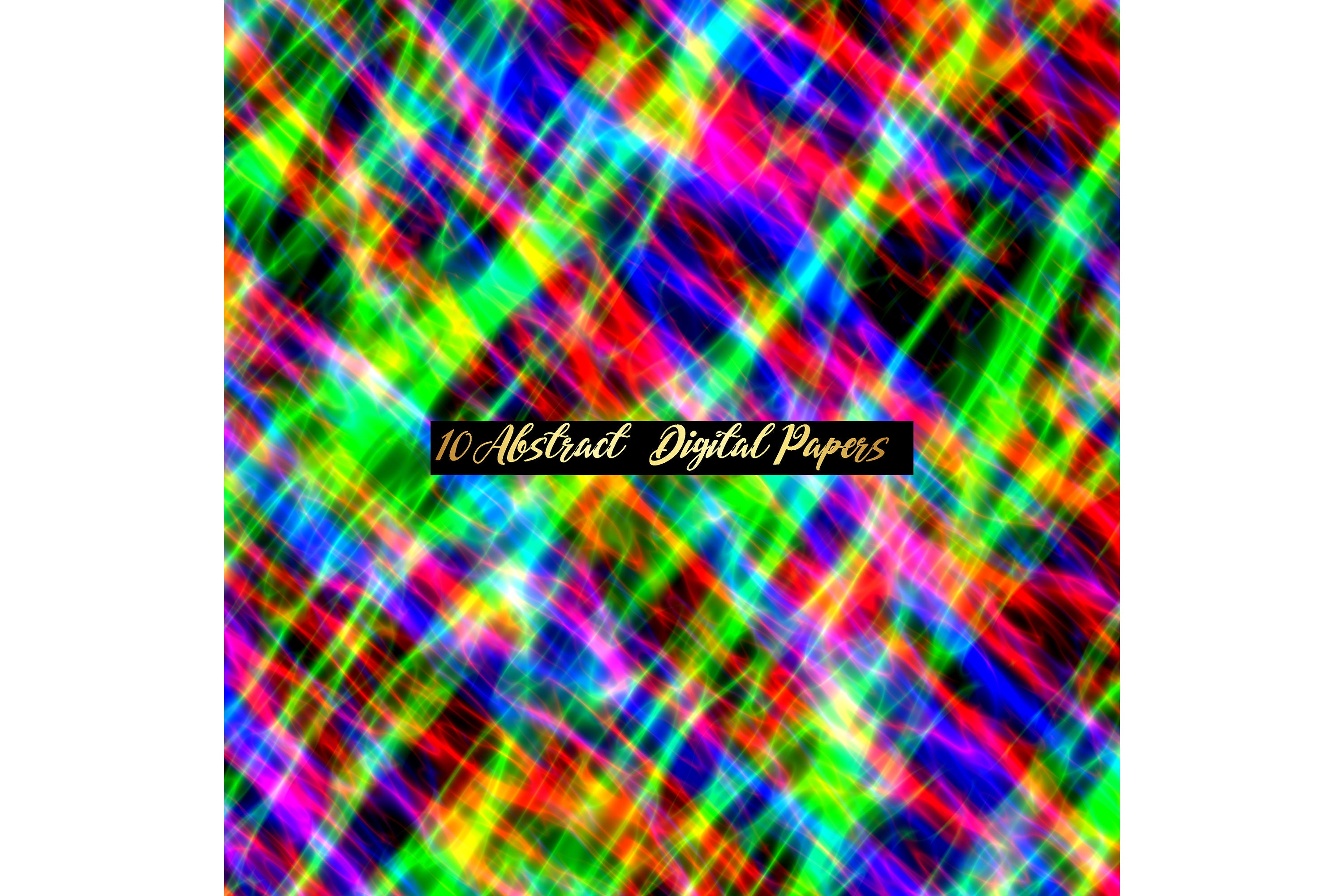 Abstract Neon Lines Background Digital Papers 2glowing - Etsy