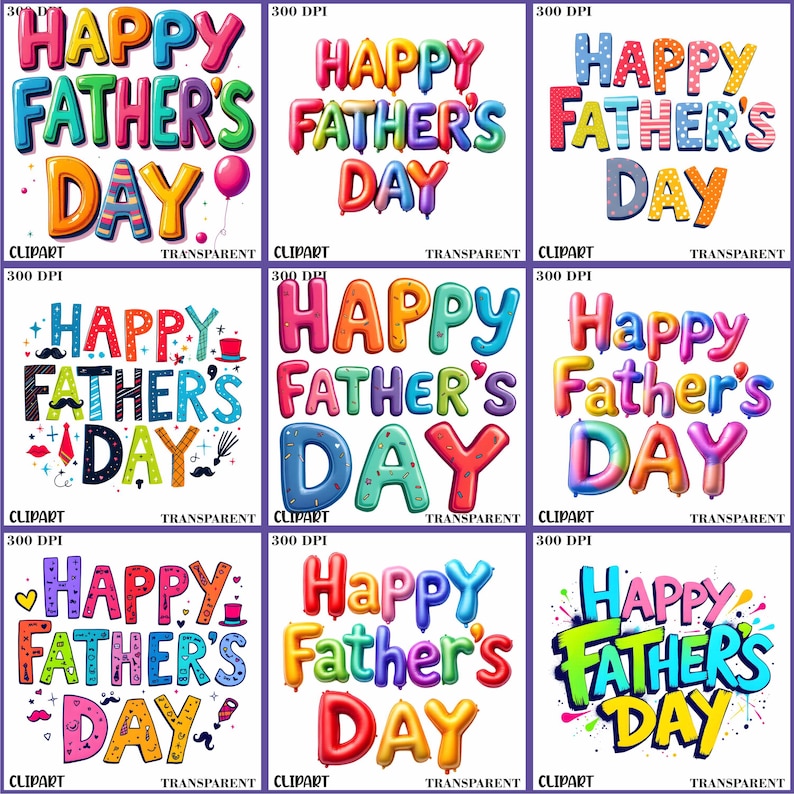 Father's Day Clipart Bundle: 100+ PNG Designs (digital Download) - Etsy