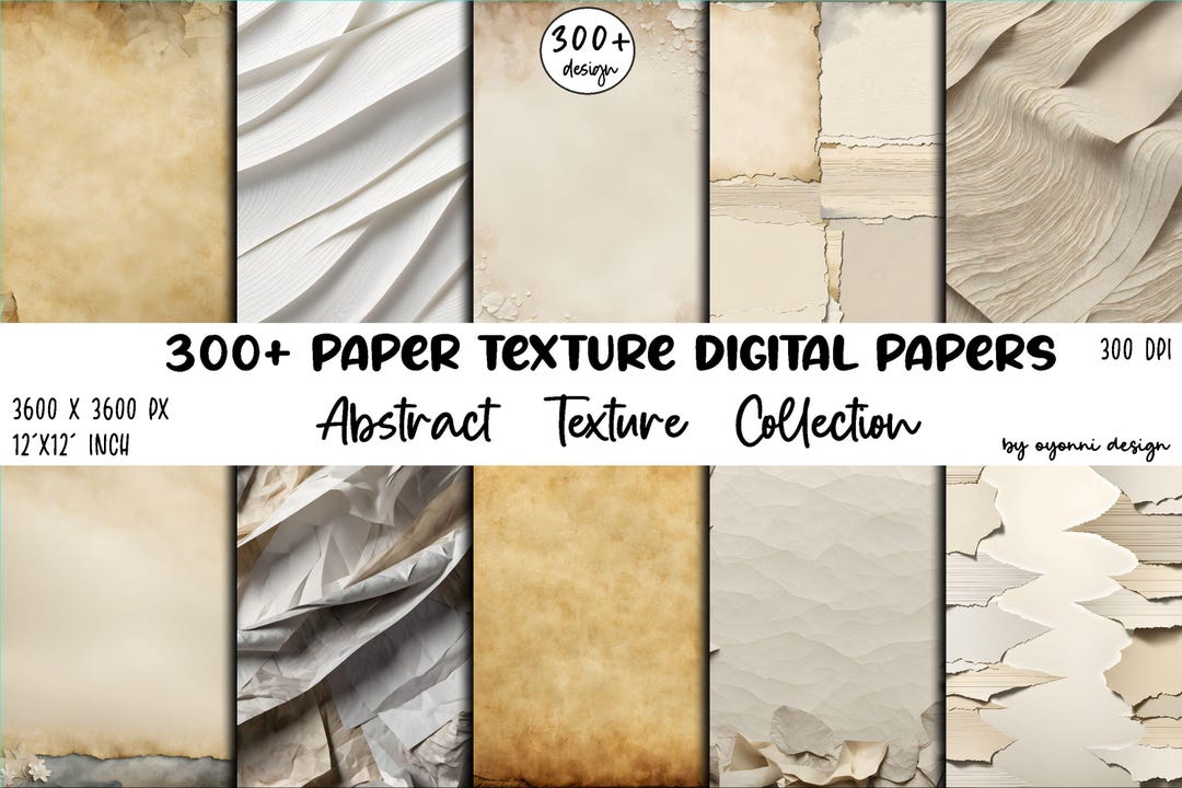 300+ Digital Paper Textures Pack, Abstract Paper Backgrounds, Vintage ...