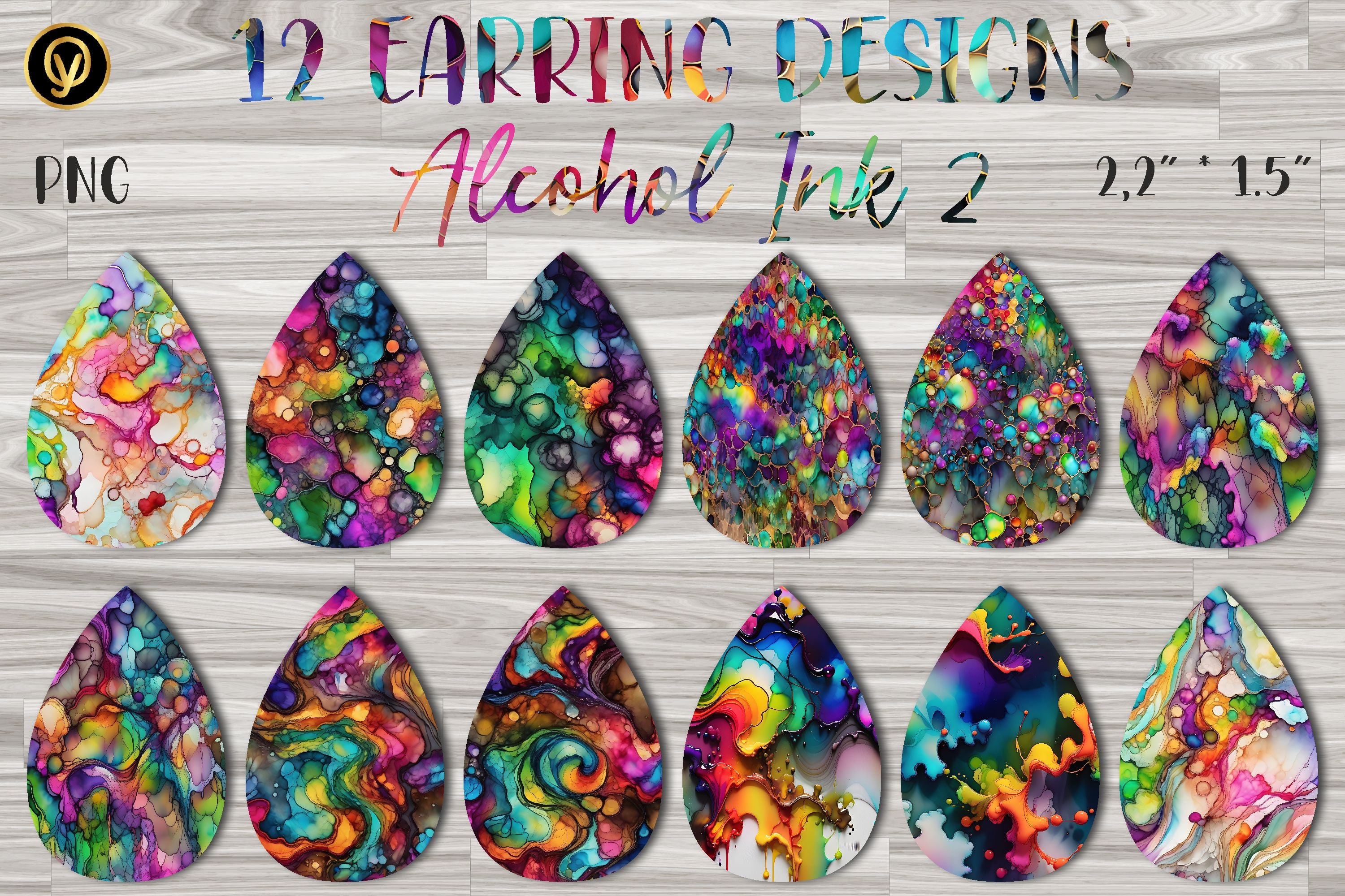 Alcohol Ink Designed Earring Wraps 2. 12 Teardrop Abstract Earrings ...