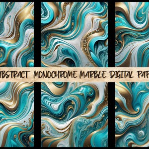 Glitter Marble Digital Paper: 120 Abstract Textures (digital Download ...