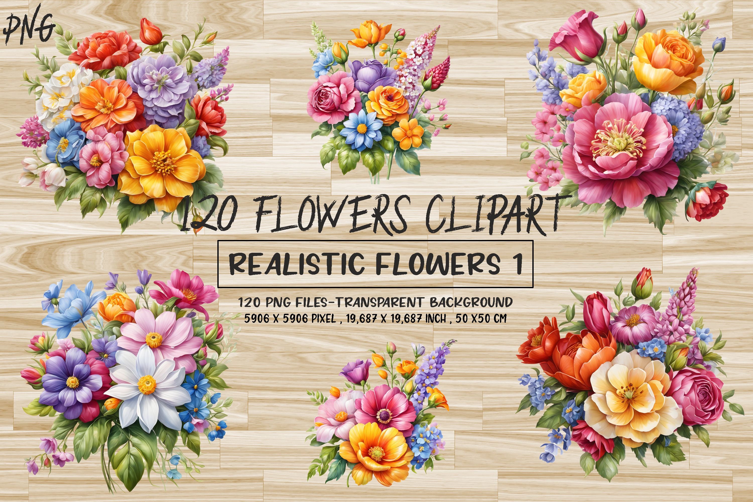 120 PNG Transparent Flowers Clipart, Realistic Flowers 1, Floral ...