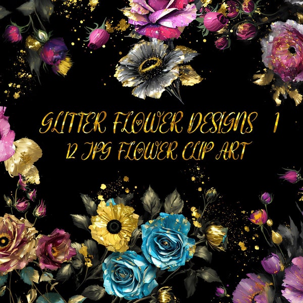 Glitter Flower Clip - Etsy