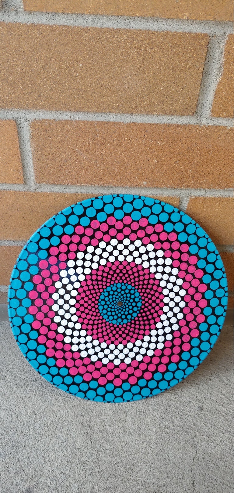 Transgender Pride Flag variation 2: Acrylic Painted Dot Art - Etsy