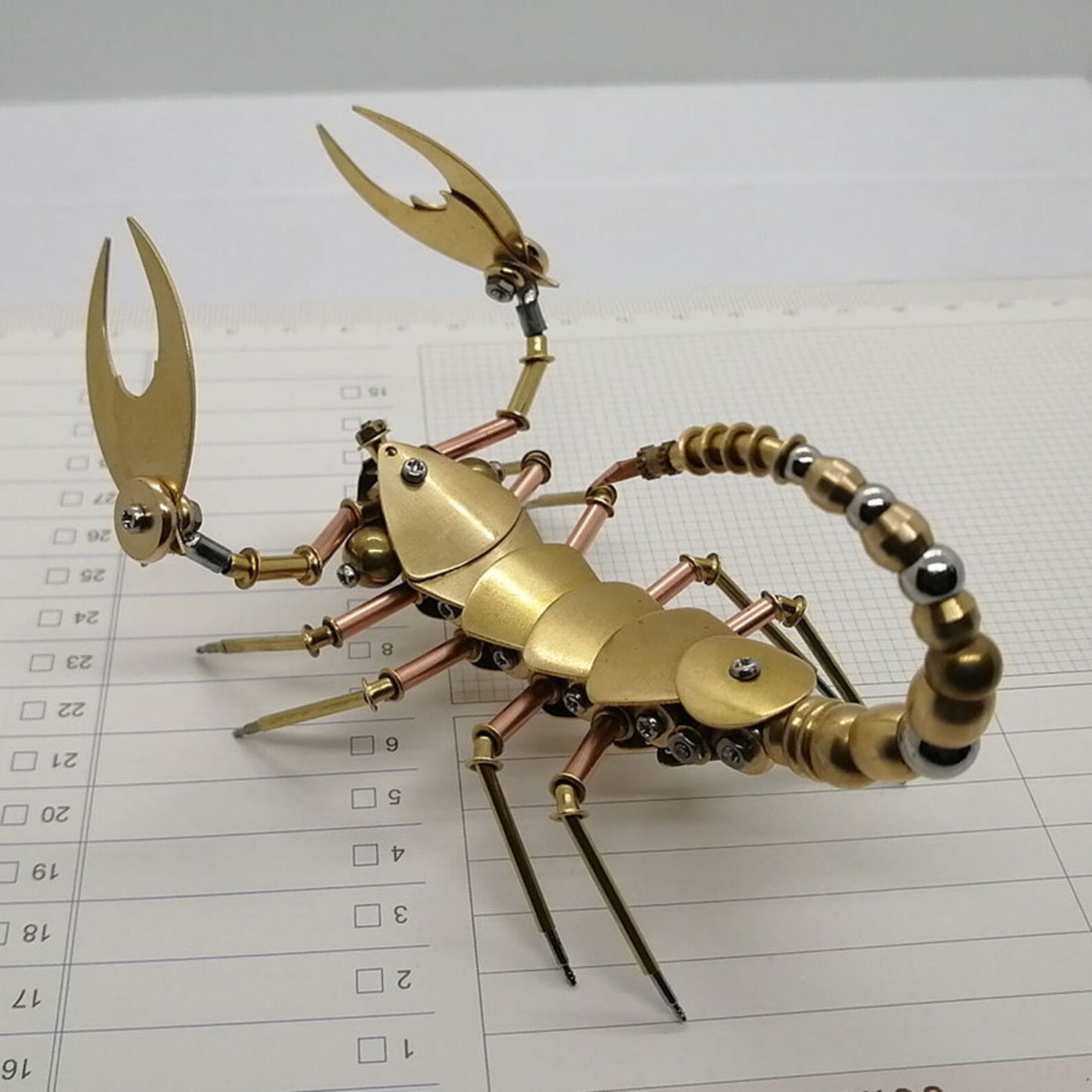 Mechanical Golden Scorpion Metal Insect Puzzle Model - Etsy