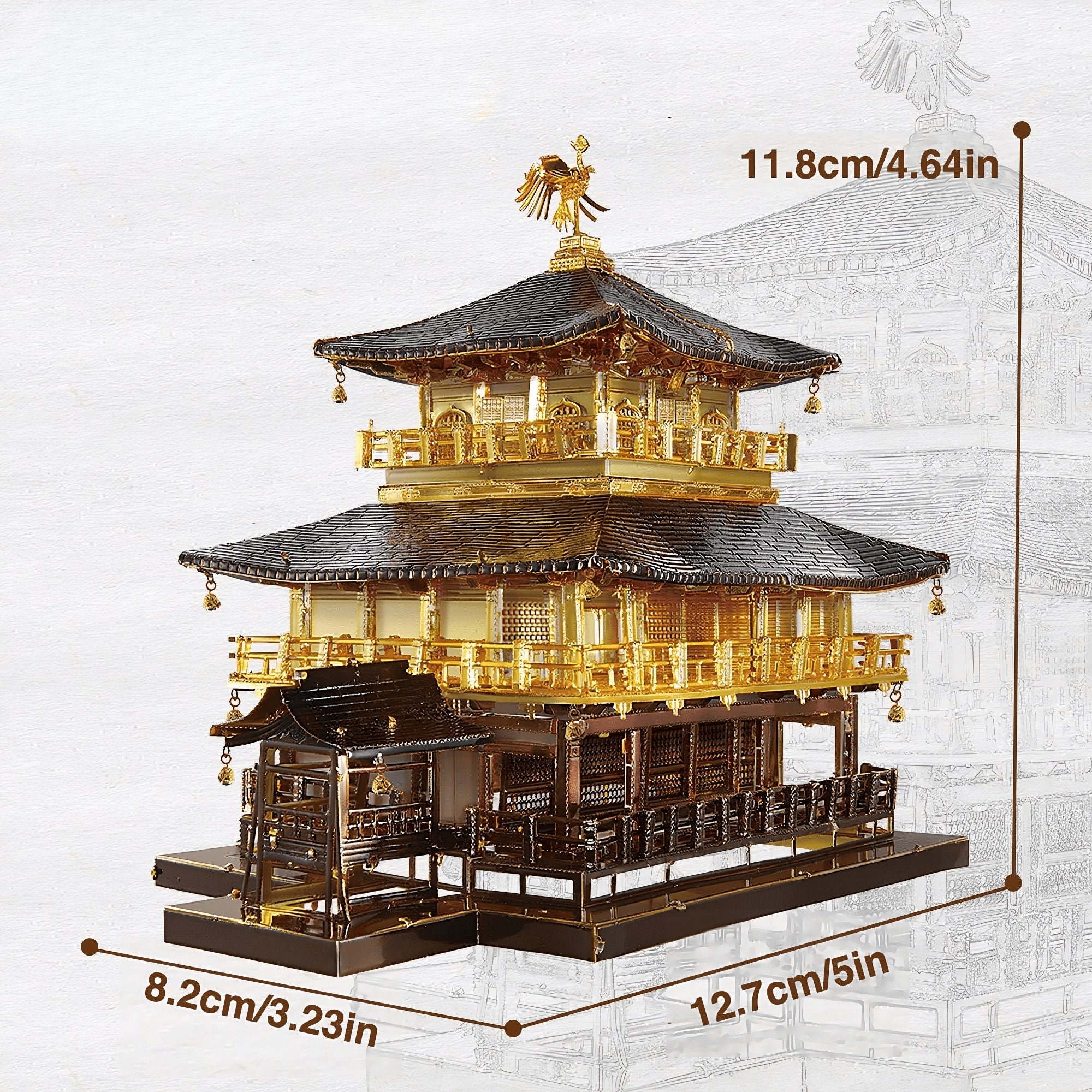 DIY Japan Golden Temple Model Kit Metal Puzzle for Adults and Teens - Etsy