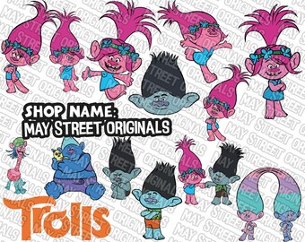 74 Trolls Clipart Images Digital Trolls Png Graphics - Etsy