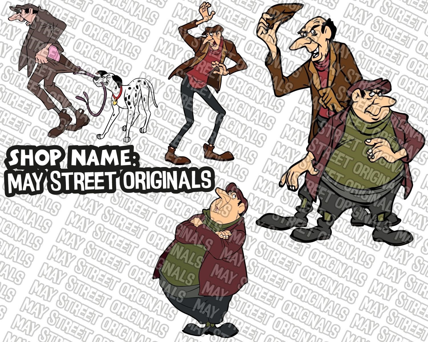 Jasper Svg, Horace Svg, Jasper and Horace Svg, Dalmatians Villains Svg, Villains Svg, Jasper ...