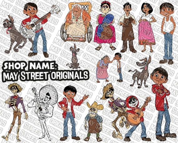 Coco svg coco cricut coco layered svg miguel svg dante | Etsy Italia