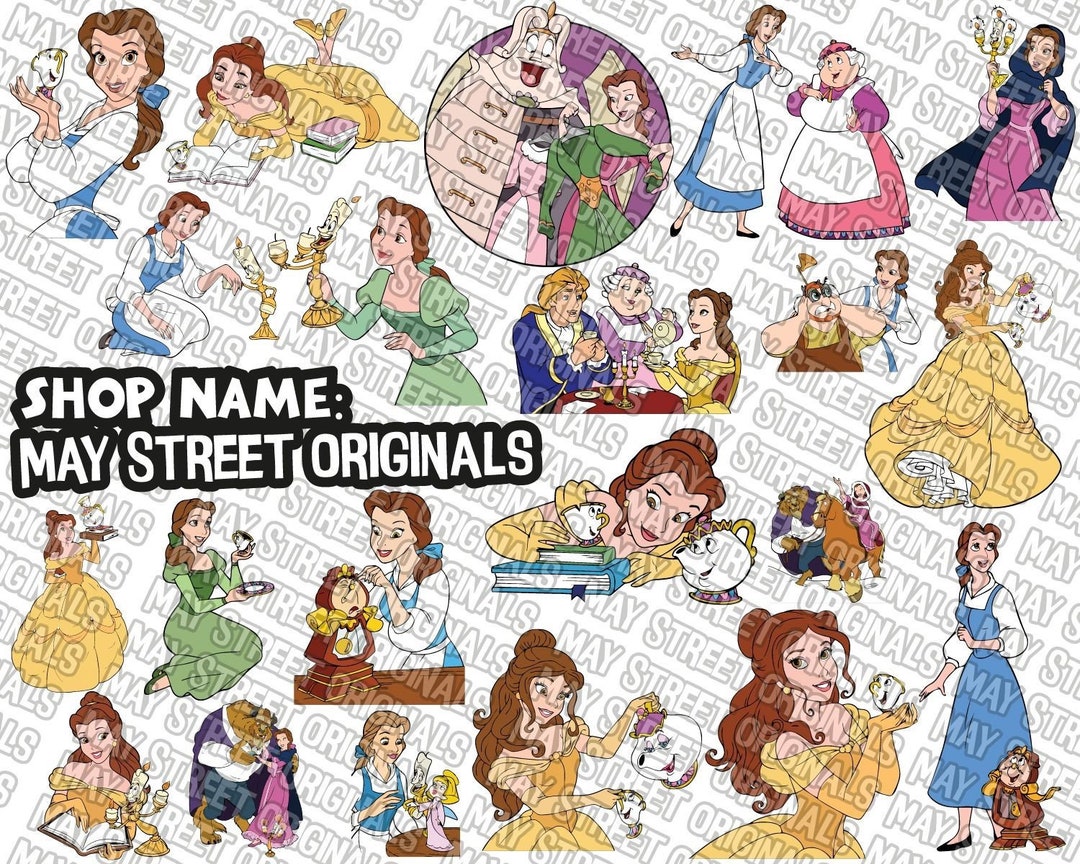 Beauty and the Beast Svg, Belle Svg, Beast Svg, Lumiere Svg, Chip Svg ...