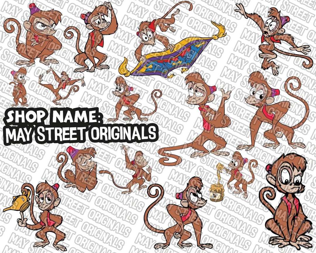 Abu Svg, Aladdin Svg, Aladdin Cricut, Abu Cricut, Aladdin Layered Svg ...
