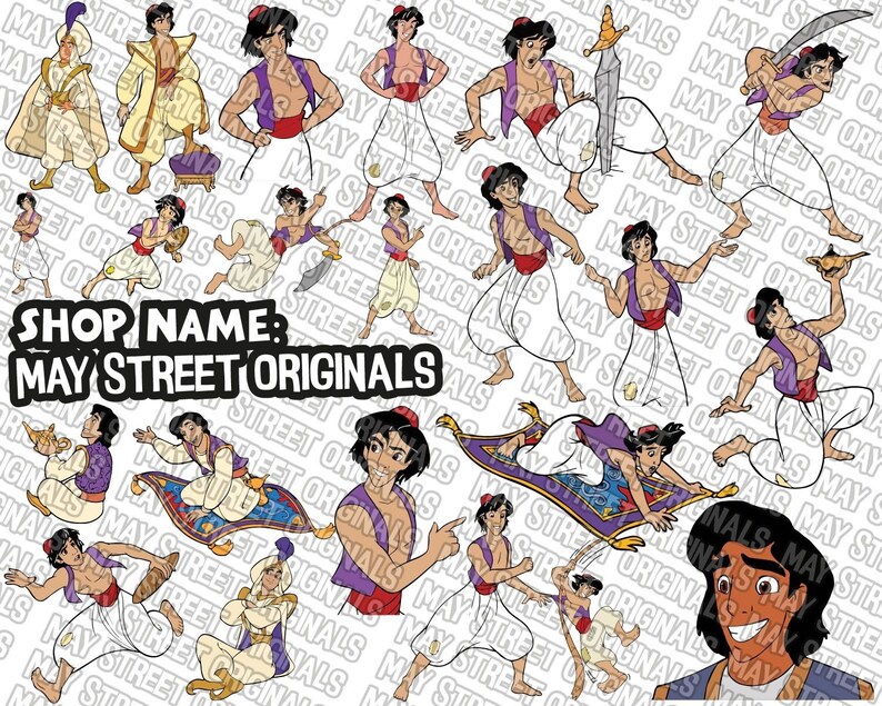 Aladdin Svg Aladdin Cricut Aladdin Layered Svg Aladdin - Etsy