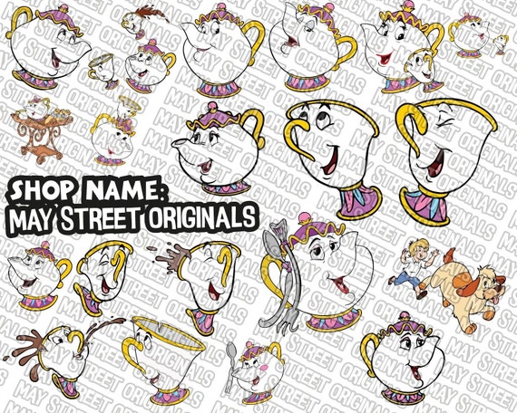 Mrs Potts Svg Chip Svg Chip Potts Svg Beauty and the Beast - Etsy UK