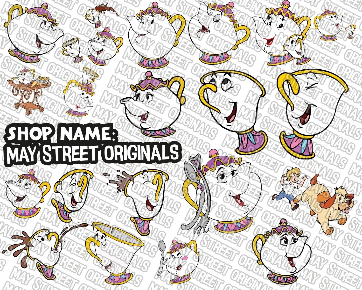 Mrs potts svg chip svg chip potts svg beauty and the beast | Etsy